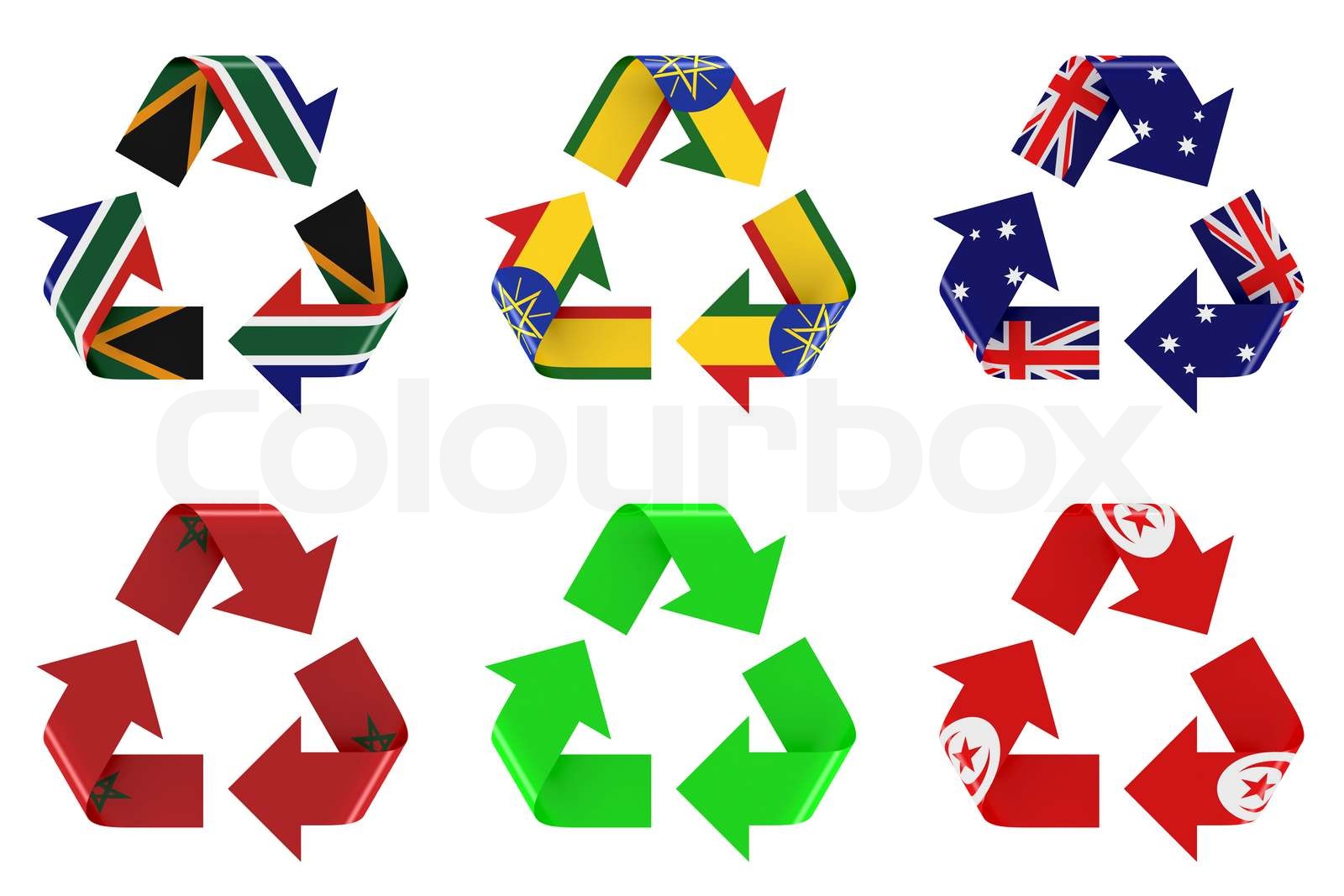 recycle flag | Stock image | Colourbox
