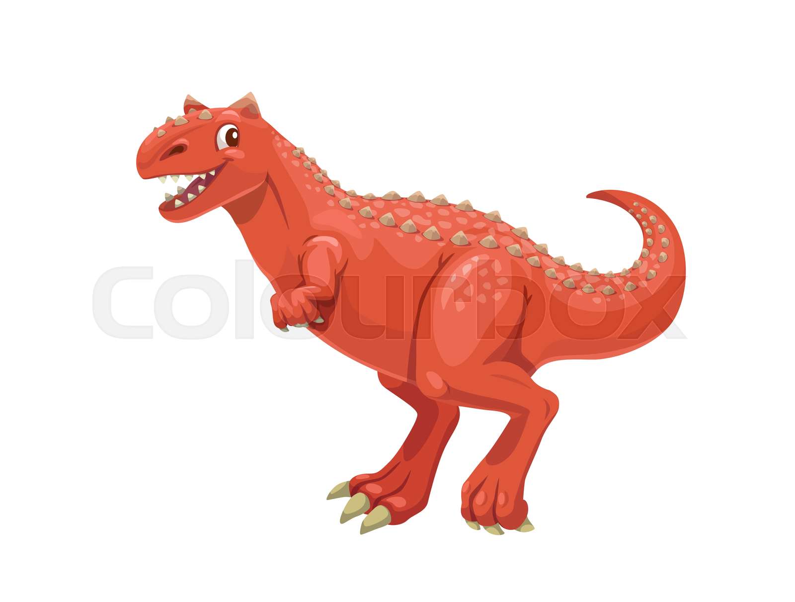 Cartoon carnotaurus dinosaur character, vector | Stock vector | Colourbox