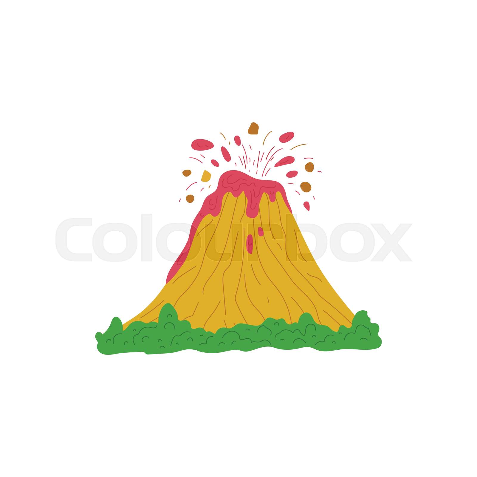 Dormant Volcano Cartoon