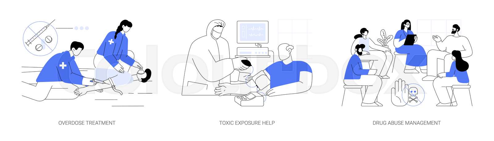 Medical toxicology abstract concept vector illustrations. | Stock ...