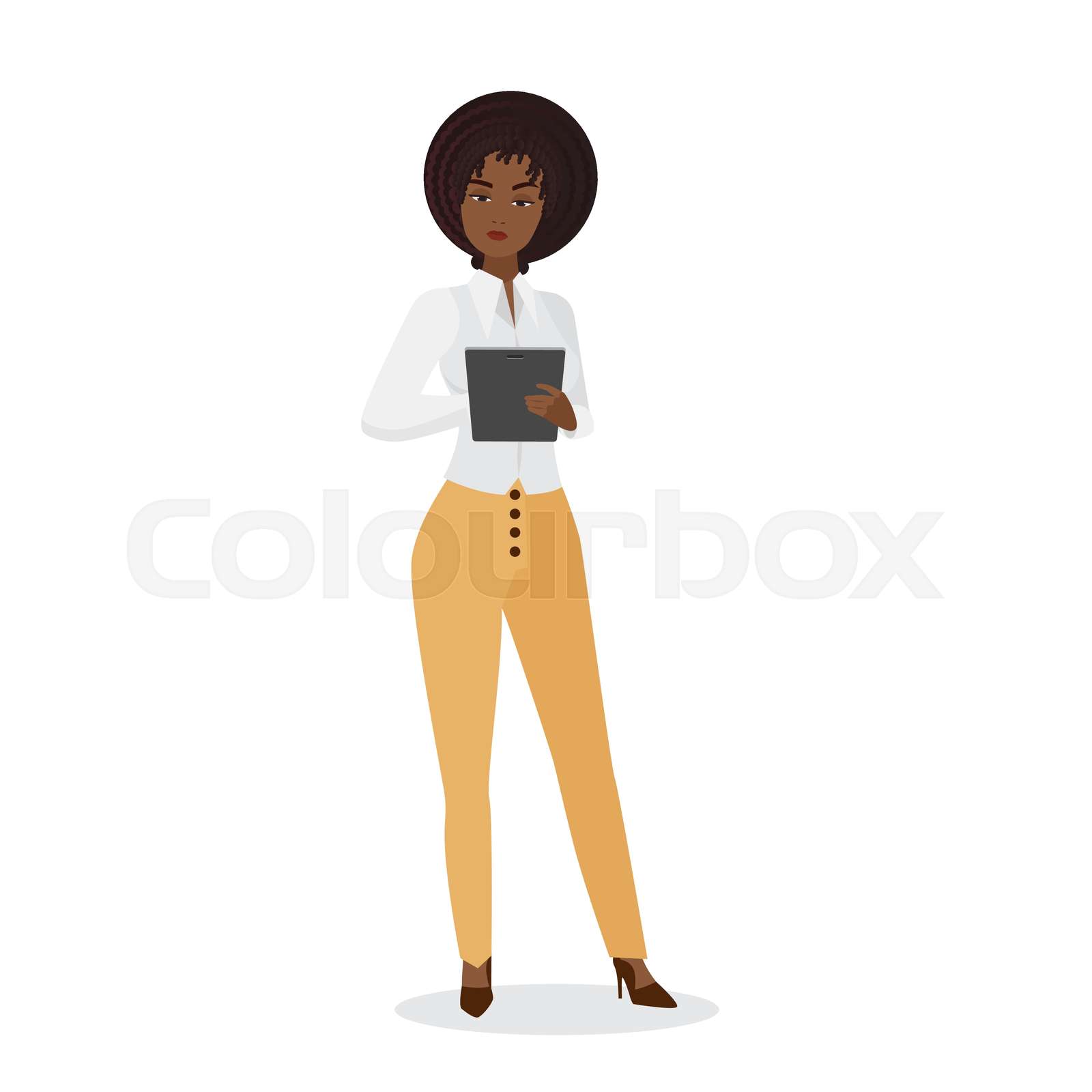 Elegant black business lady | Stock vector | Colourbox
