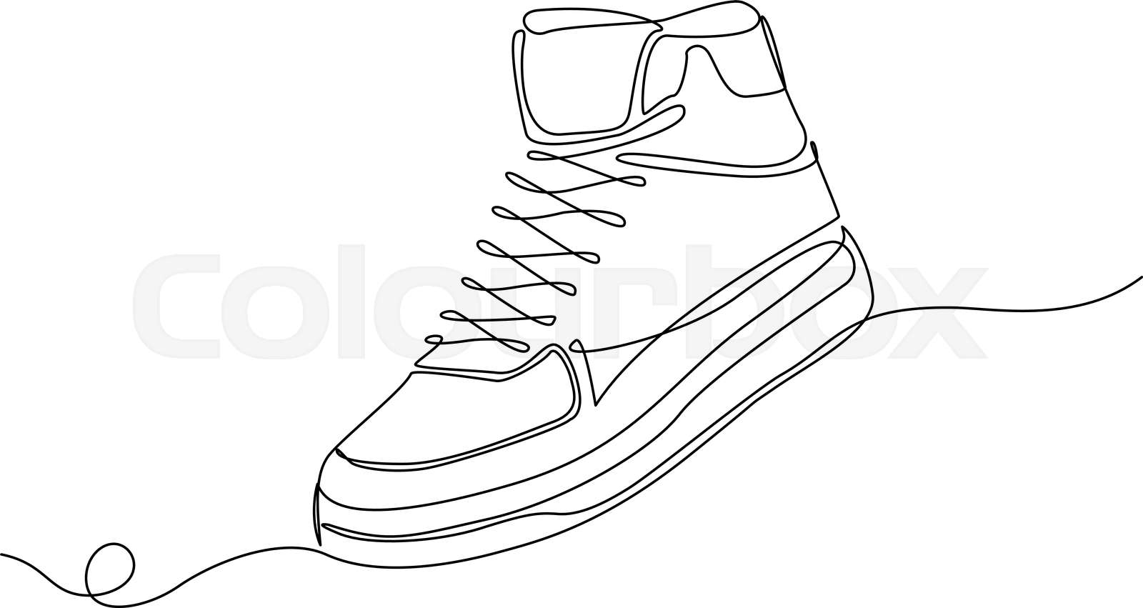 Line Drawing Shoe