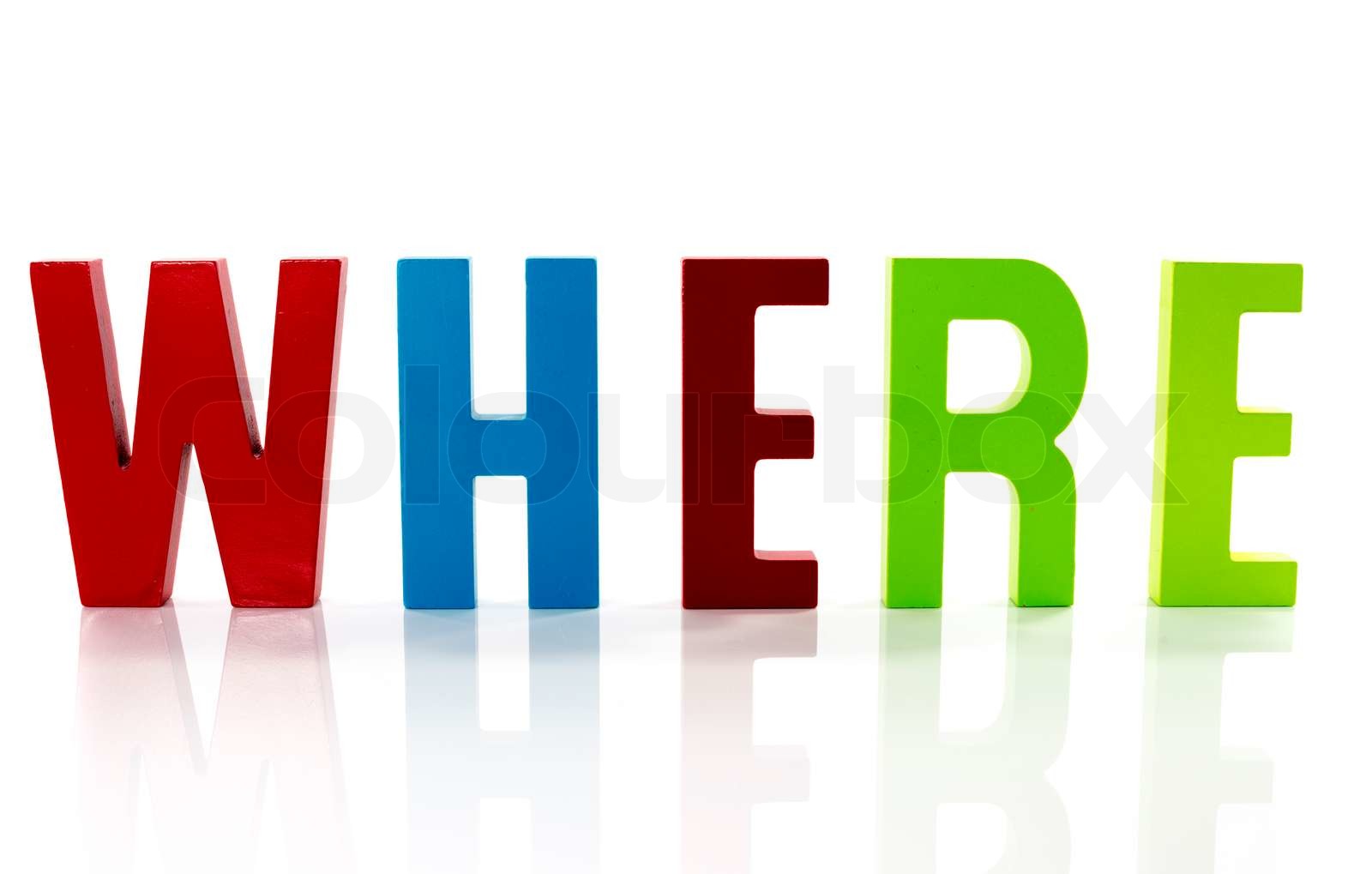 wooden text letters whre | Stock image | Colourbox