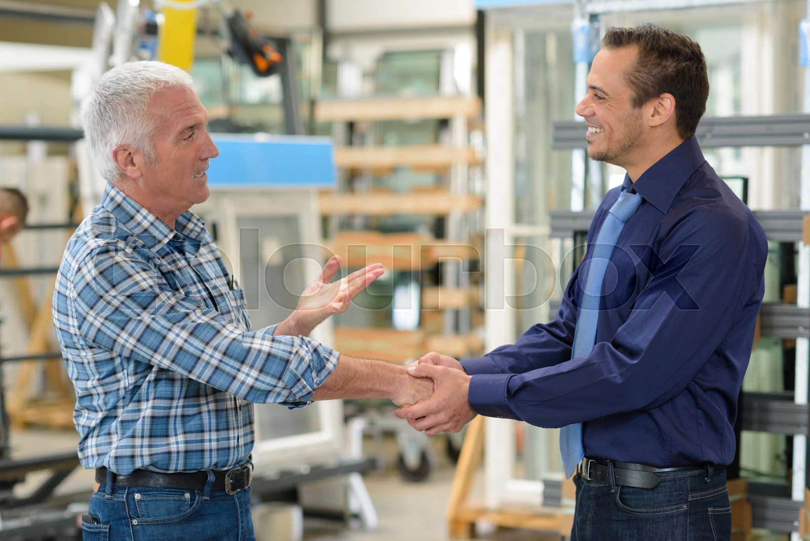 varm, hilsen, fabrik | Stock foto | Colourbox