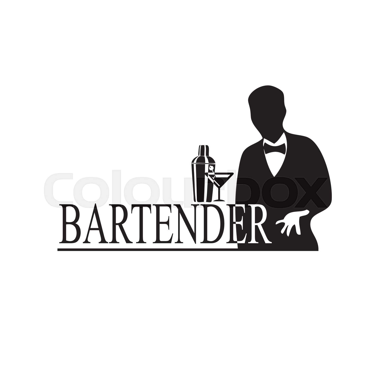 Bartender bar worker | Stock vector | Colourbox