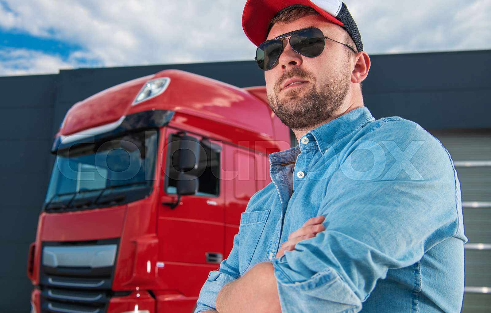 Professional Caucasian Truck Driver Portrait | Stock image | Colourbox