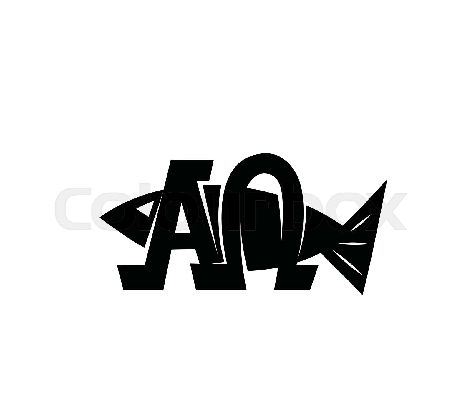 Alpha Omega with Fish Symbol | Stock vector | Colourbox