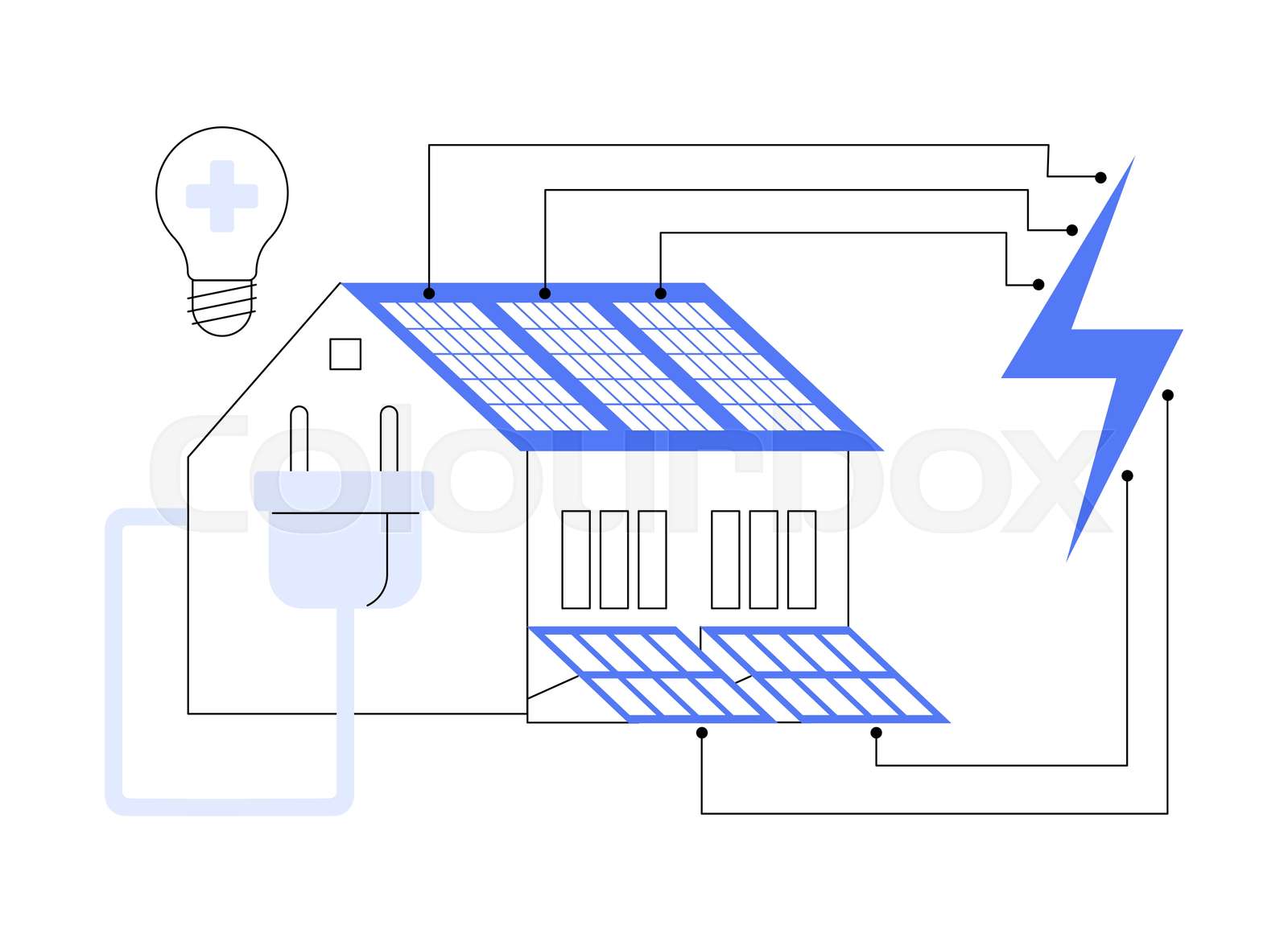 Energy-plus house abstract concept vector illustration. | Stock vector ...