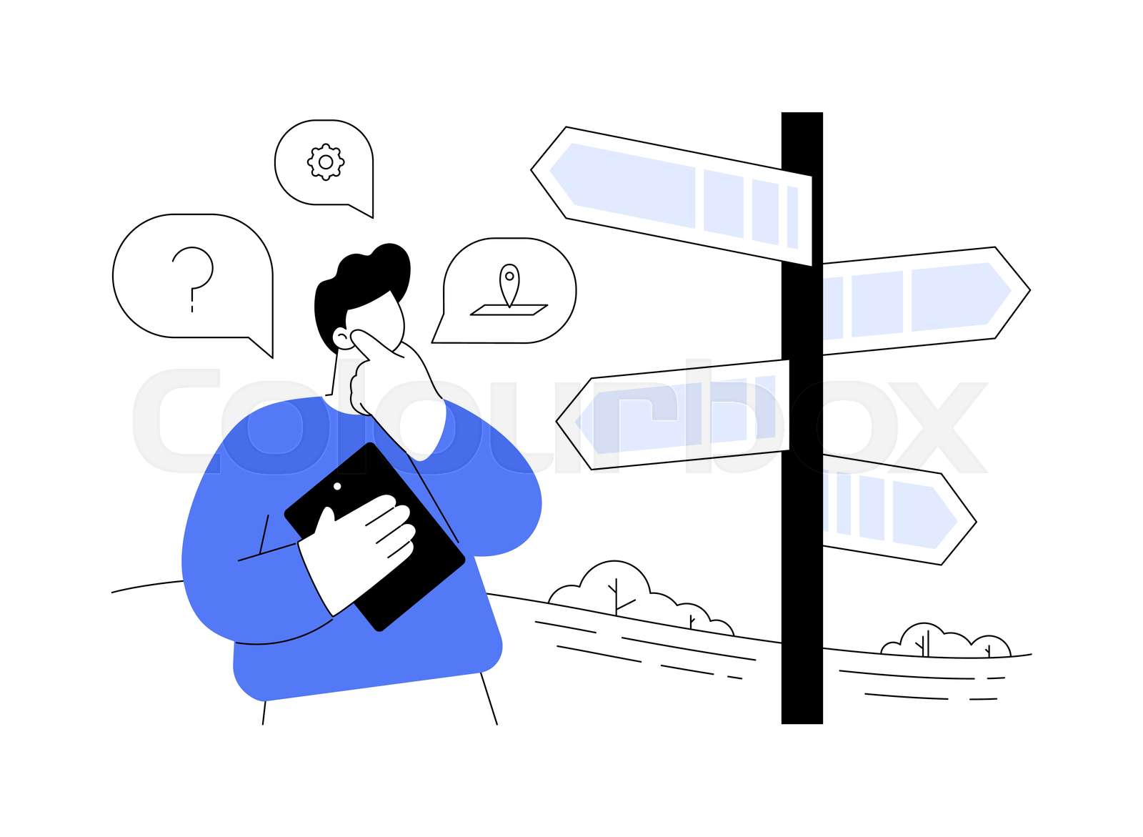 Decision management abstract concept vector illustration. | Stock ...