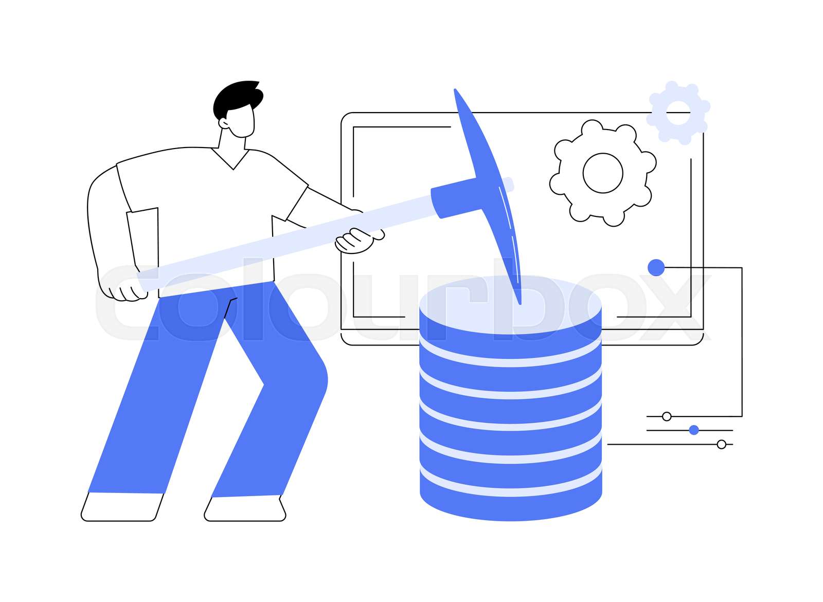 Data Mining Abstract Concept Vector Illustration Stock Vector Colourbox