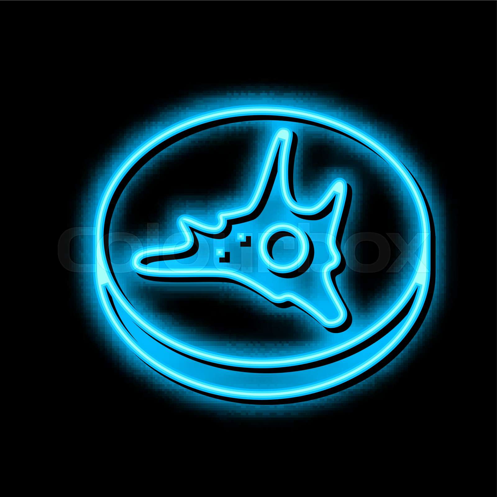 fibroblast cell immunity neon glow icon illustration | Stock vector ...