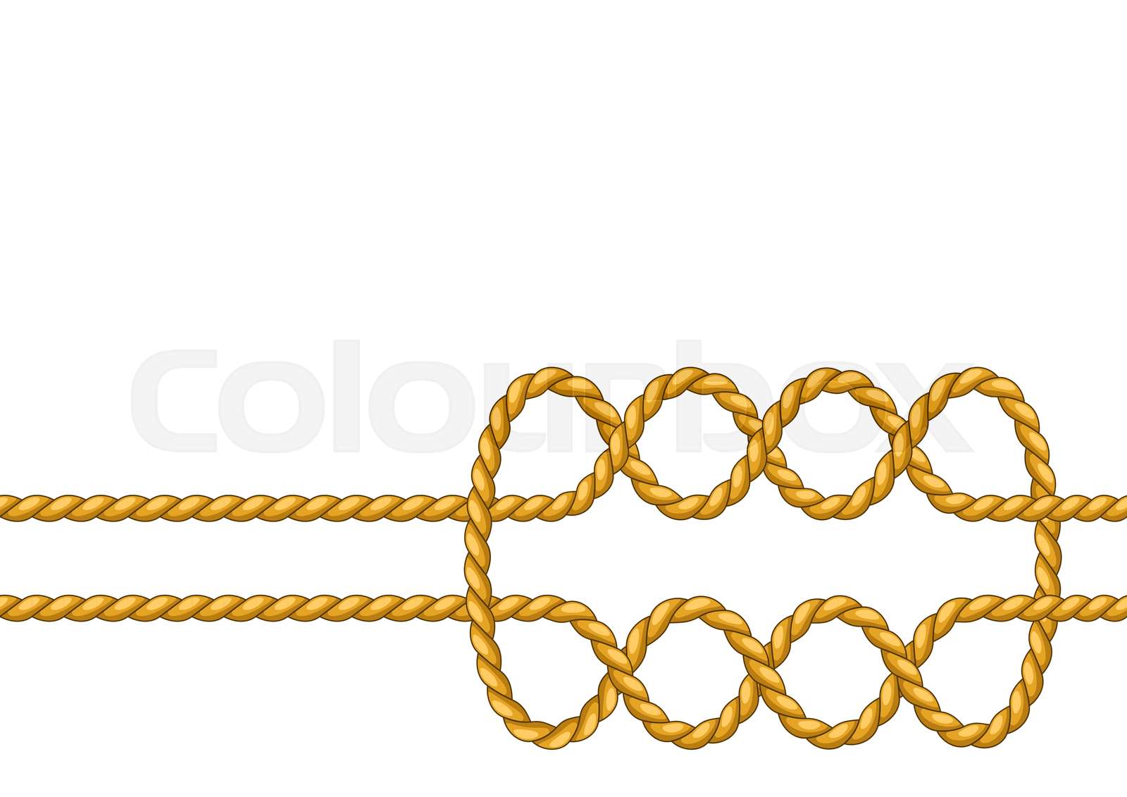 Background with jute rope knots. Nautical, fishing and decorative nodes ...