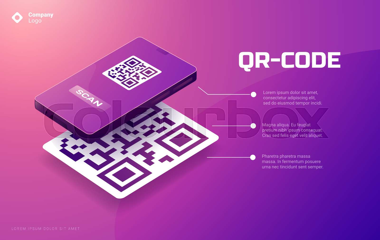 Qr Code On Phone Scan Me Coding For Mobile App Payment Isometric