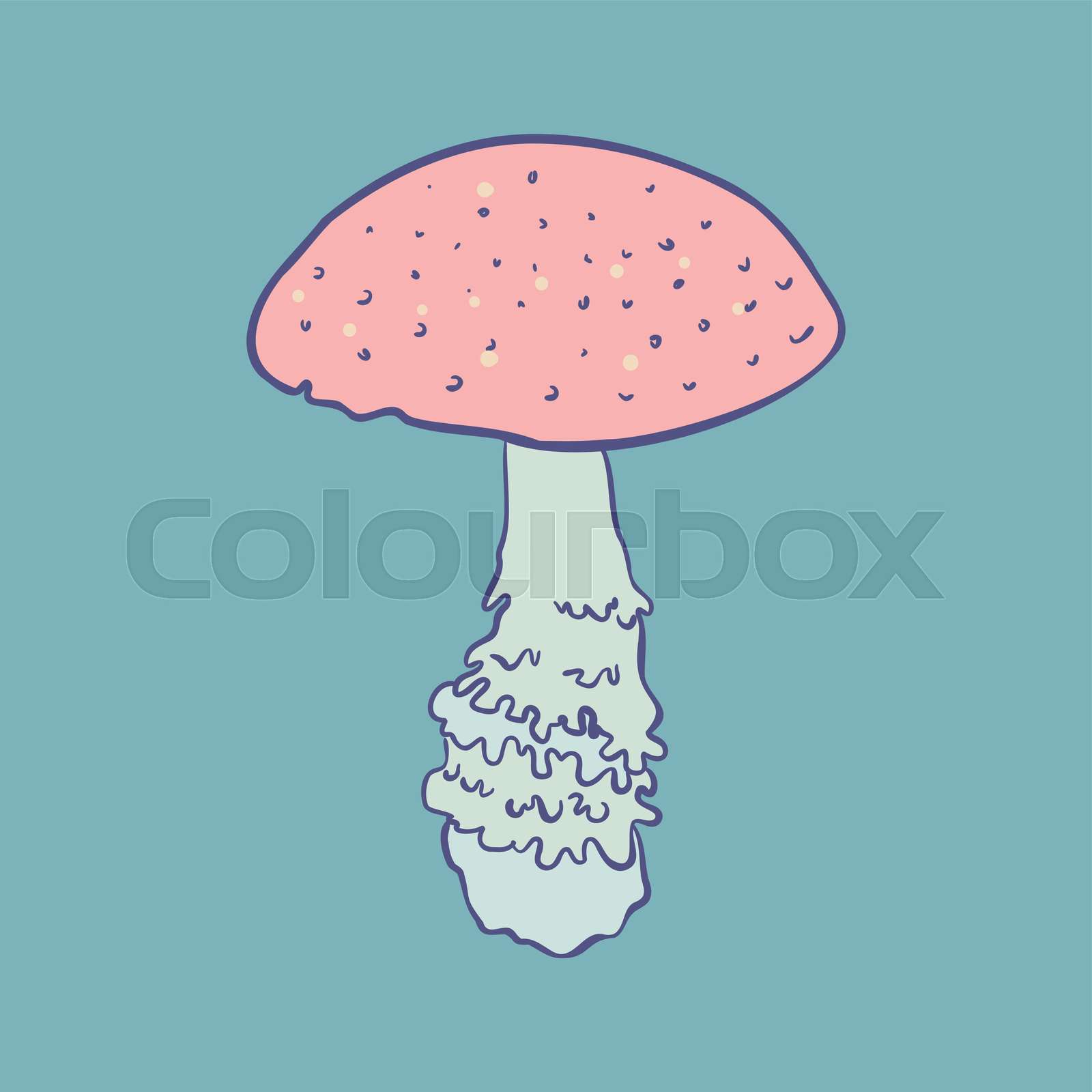 Magic mushroom. Psychedelic hallucination. Vector illustration in ...