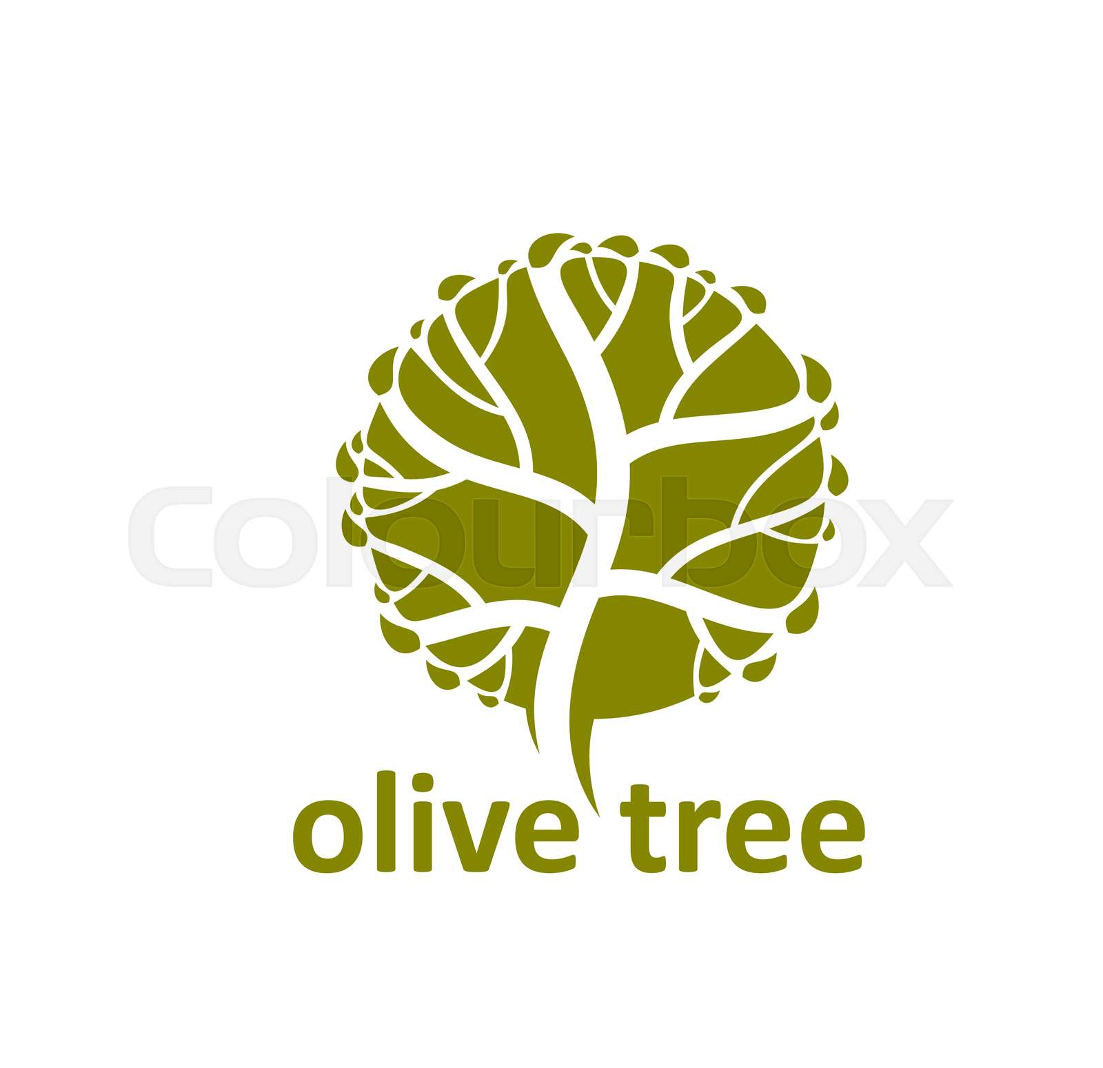 Olive tree graphic symbol or abstract icon | Stock vector | Colourbox