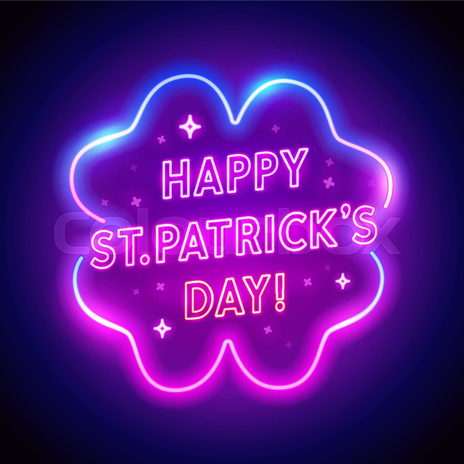 patrick, neon, vektor | Stock vektor | Colourbox