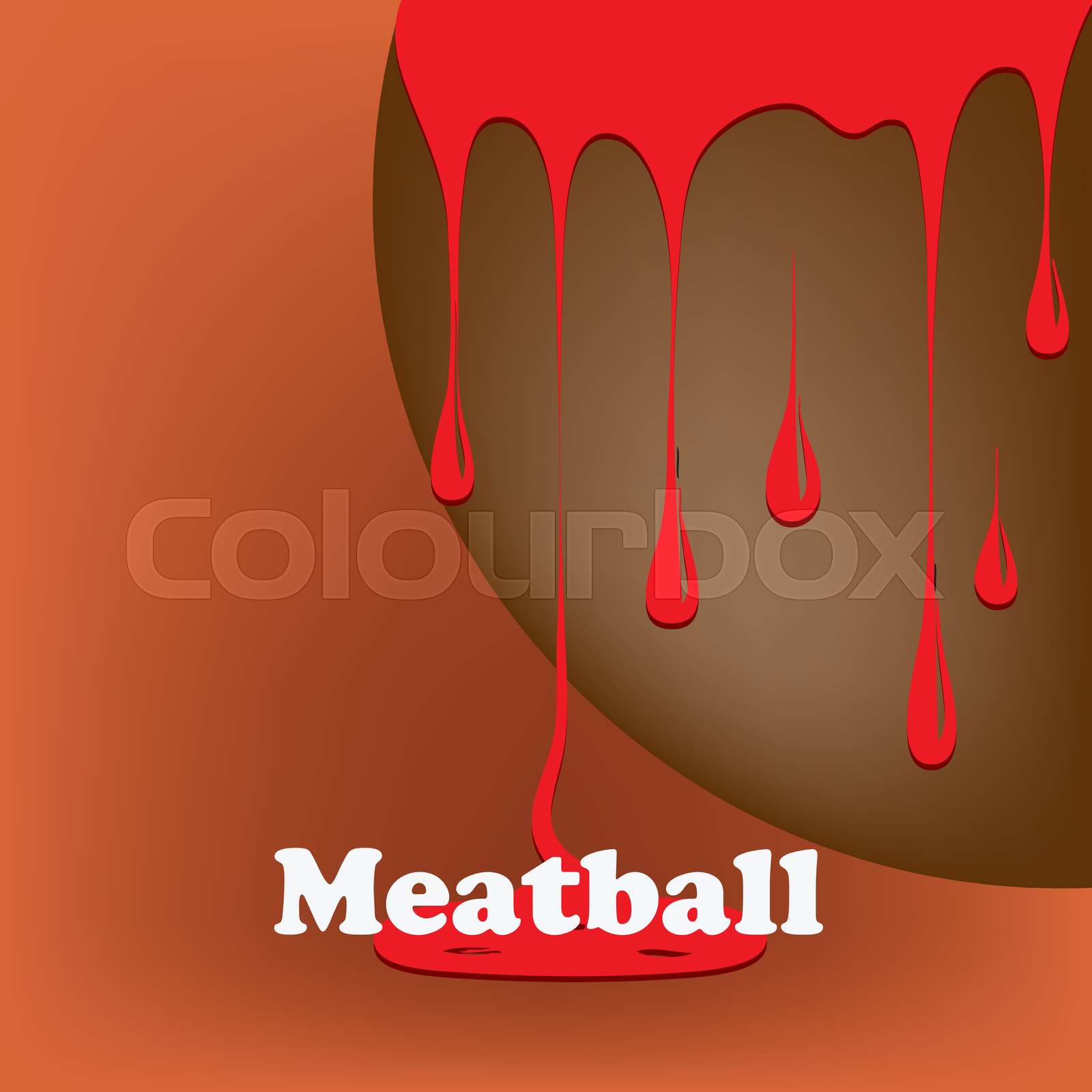 Poster for Meatball | Stock vector | Colourbox