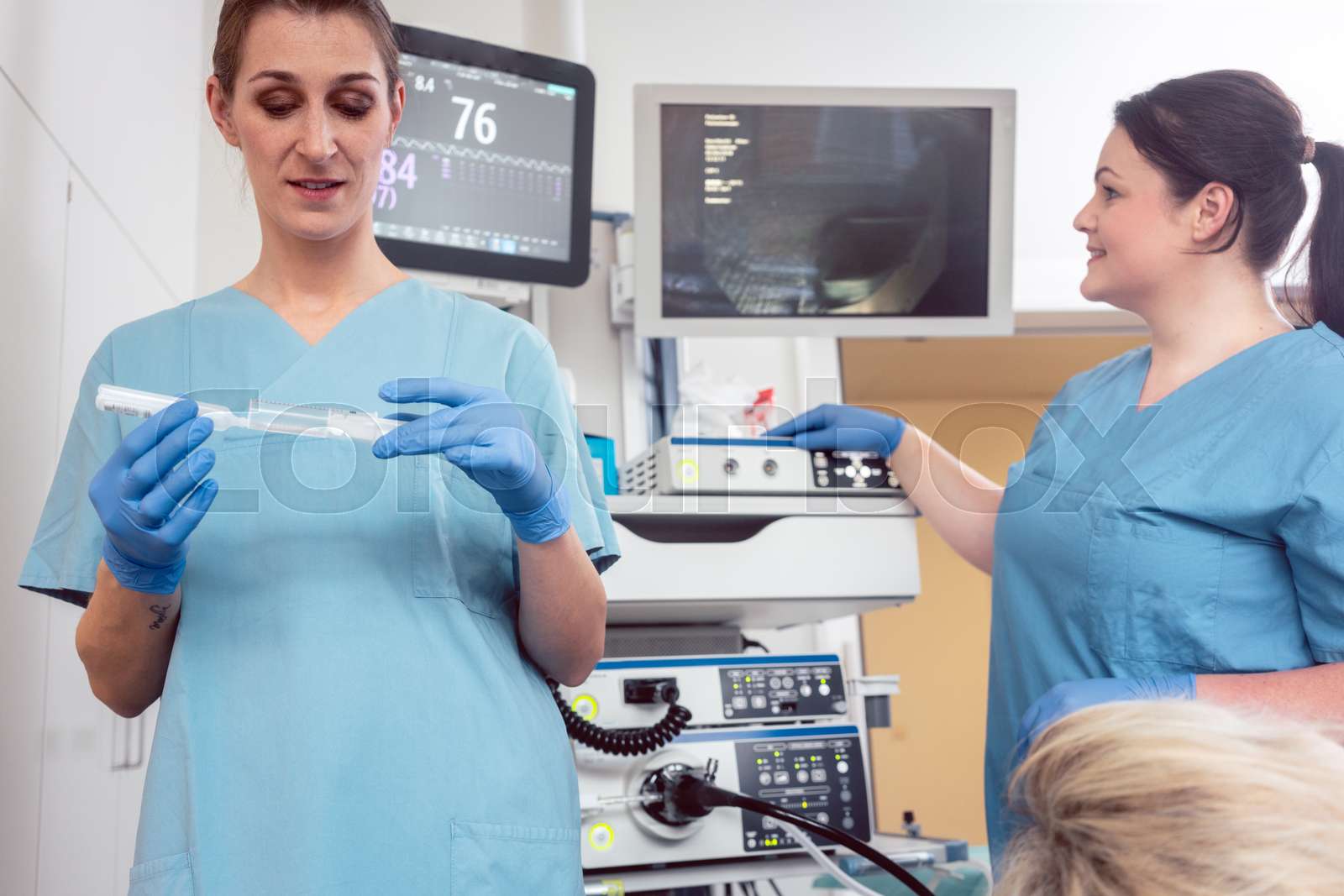 sygeplejerske, sedation, anæstesi | Stock foto | Colourbox