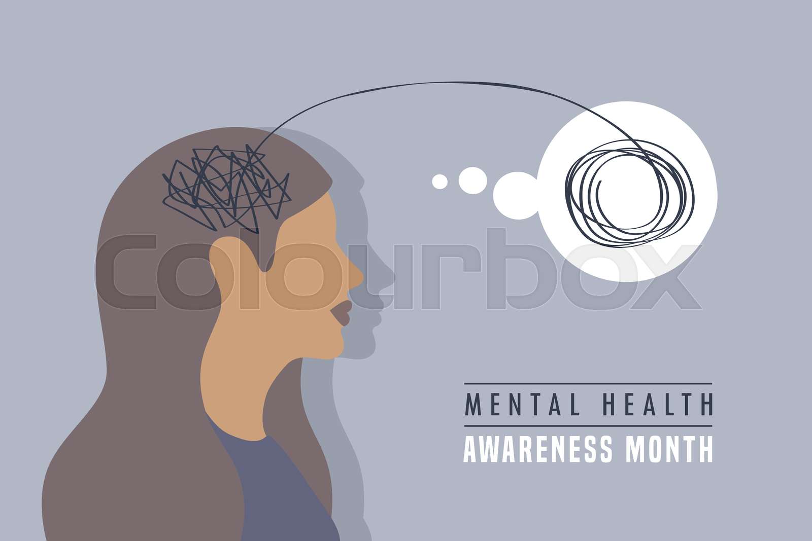 mentally, awareness, poster | Stock vector | Colourbox