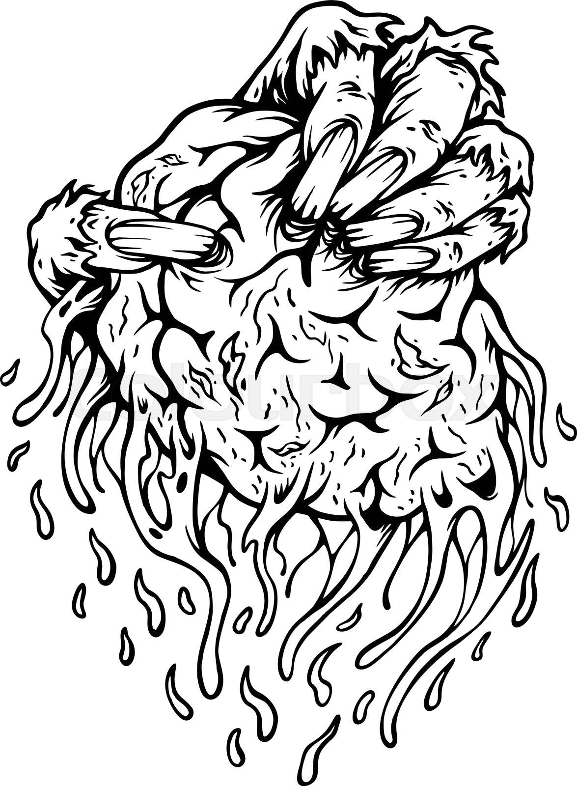 Zombie Hands Reaching Out Drawing