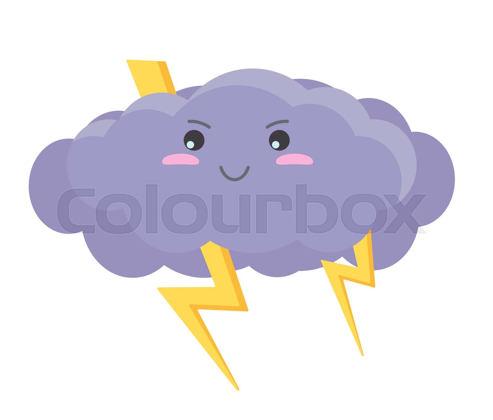 Cartoon Thunder Cloud