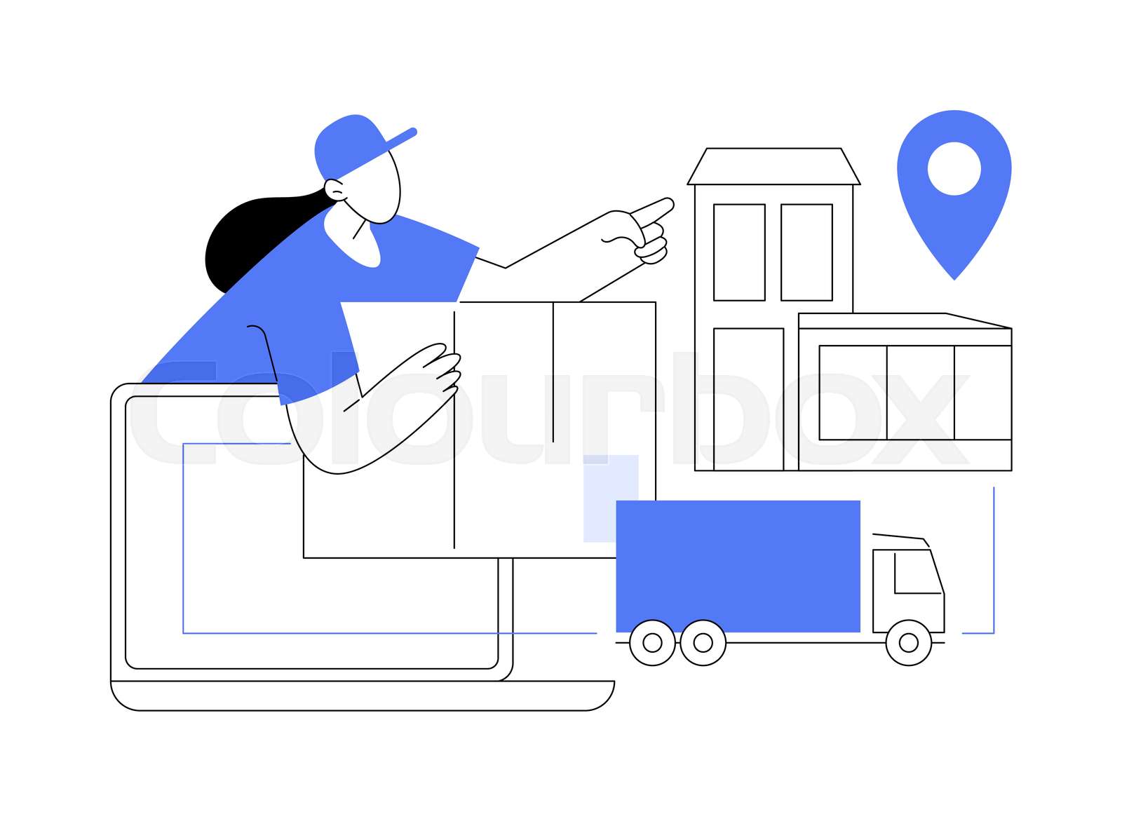 Delivery point abstract concept vector illustration. | Stock vector ...