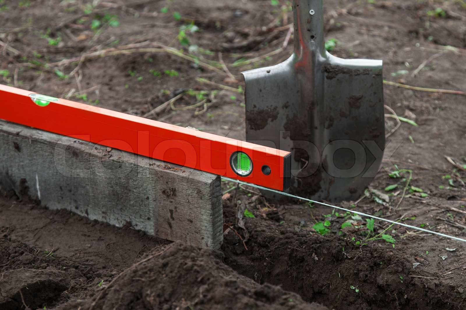 Excavation work on the farm | Stock image | Colourbox