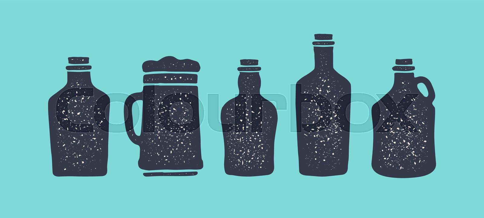 Set of bottle. Collection bottles | Stock vector | Colourbox