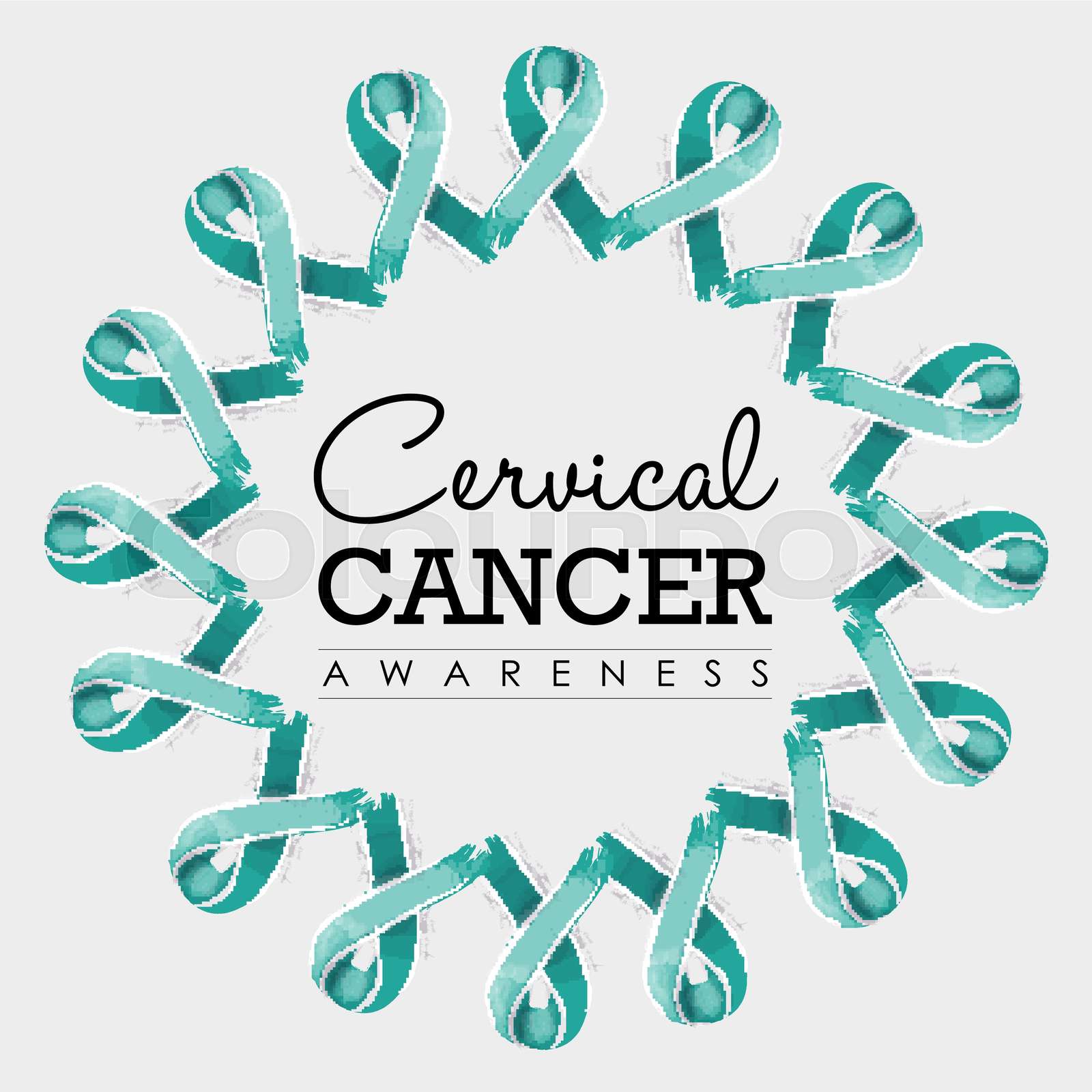 Cervical Cancer Hope Ribbon