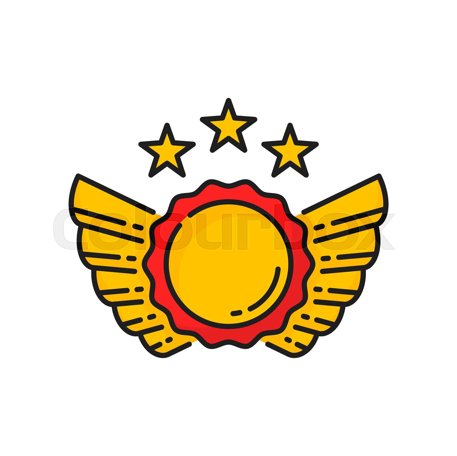 Ranking golden star prize and award gold plaque | Stock vector | Colourbox