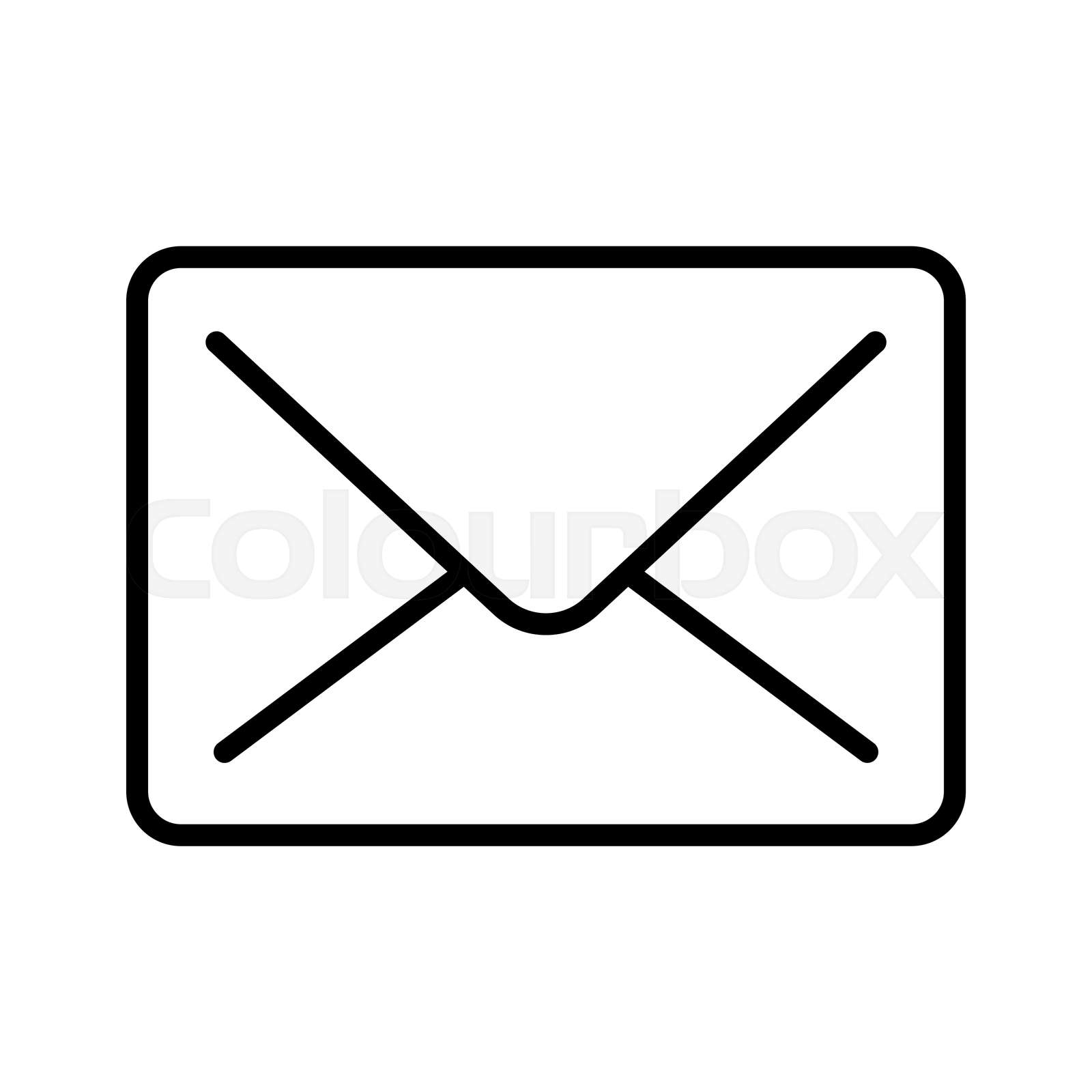Letter, Envelope Email Vector Icon, Outline Style | Stock vector ...