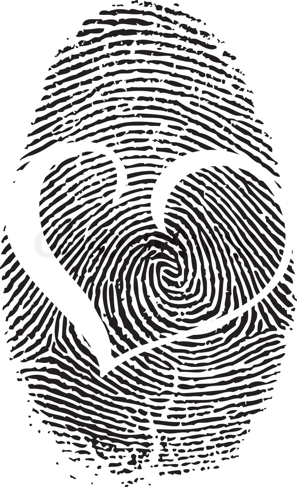 Finger Print with Heart | Stock vector | Colourbox