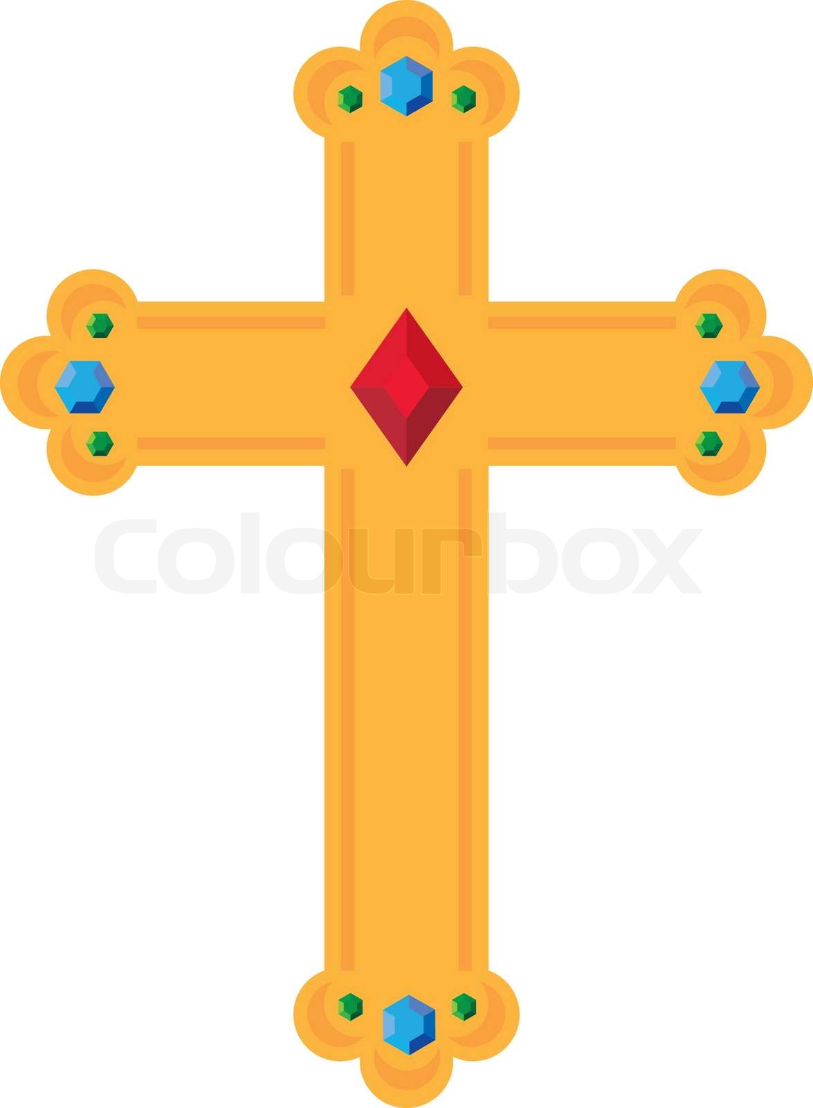 Jeweled Cross | Stock vector | Colourbox