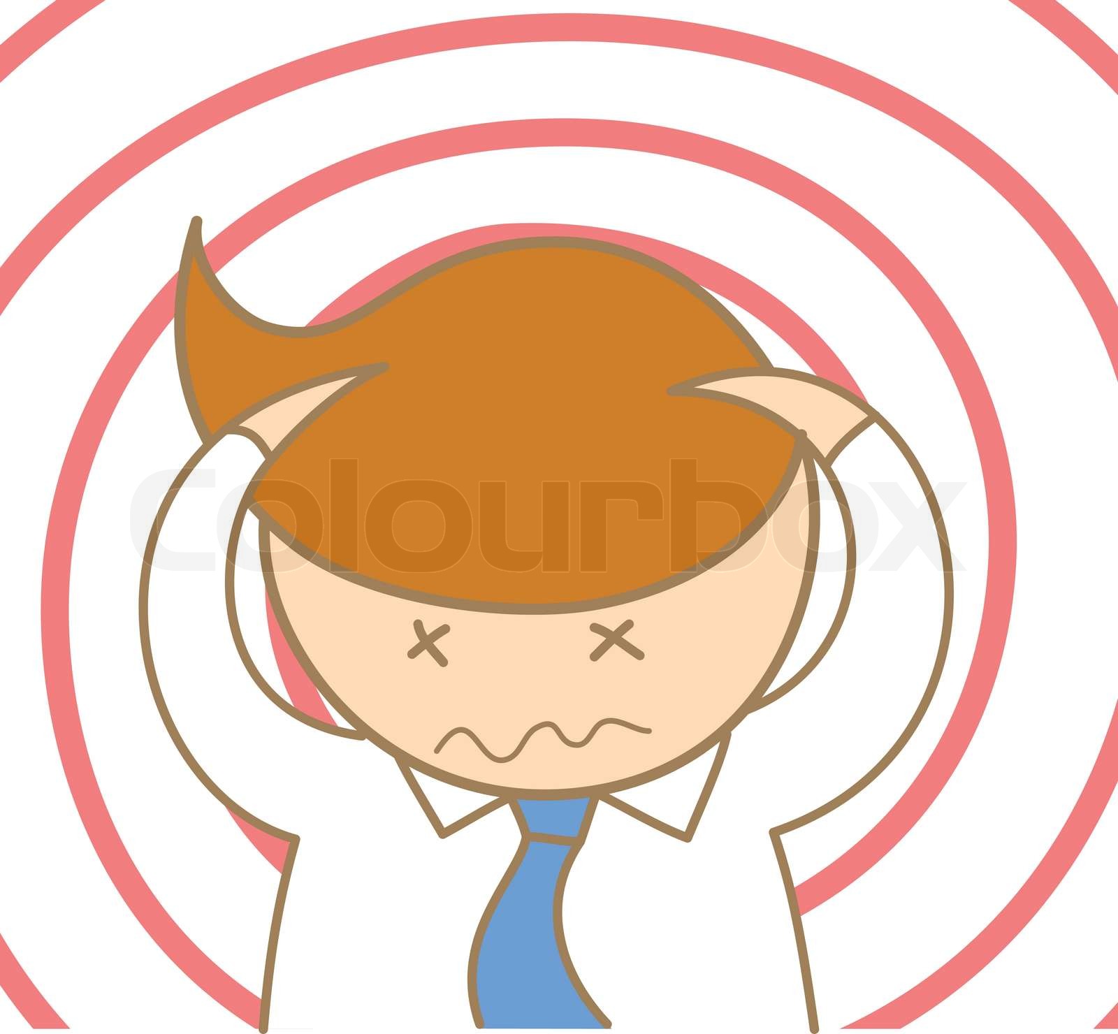 Cartoon-Figur der Business Man Kopfschmerzen und verwirrend | Stock ...