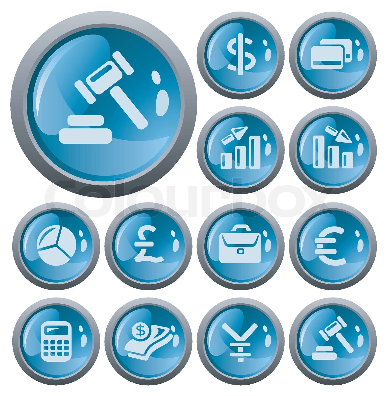 Finance button set | Stock vector | Colourbox
