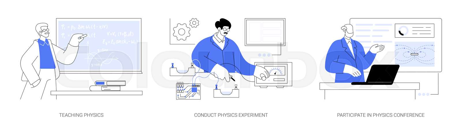 Physics Abstract Concept Vector Illustrations Stock Vector Colourbox 8097
