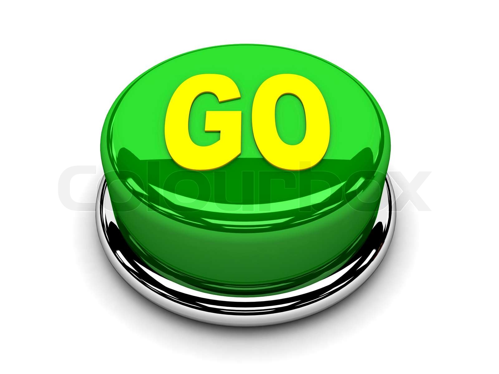 Go button. 3D illustration. | Stock image | Colourbox