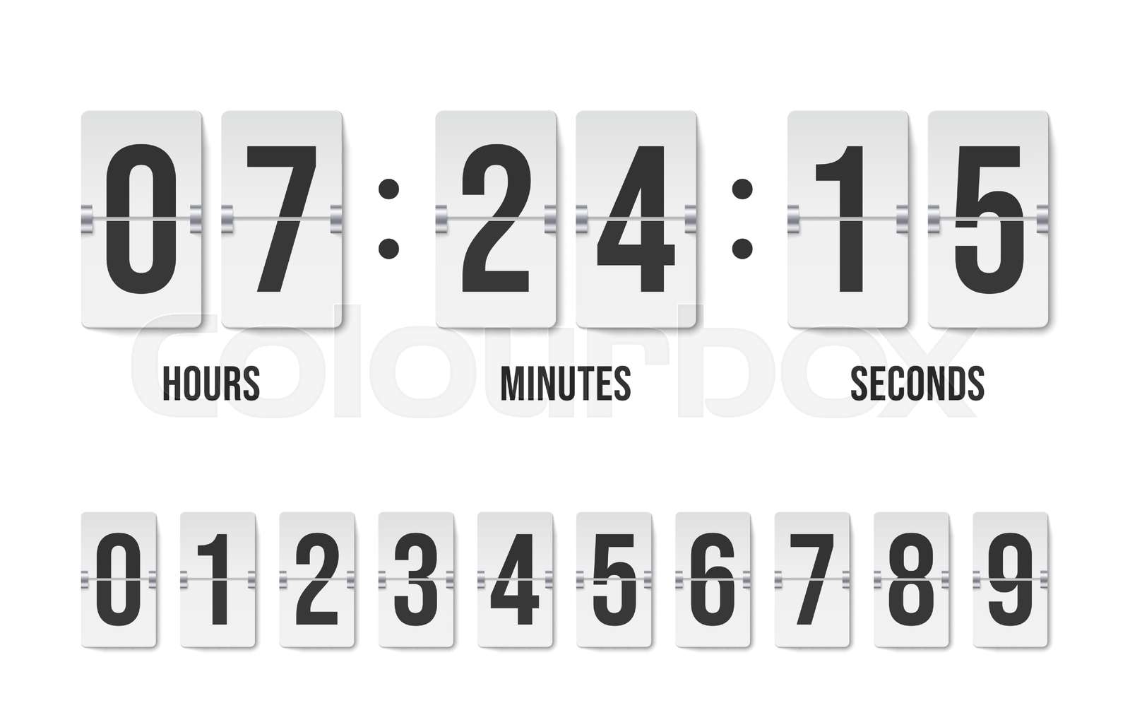 Countdown timer. Mechanical analog flip clock with number indicator ... Countdown timer. Mechanical analog flip clock with number indicator ...