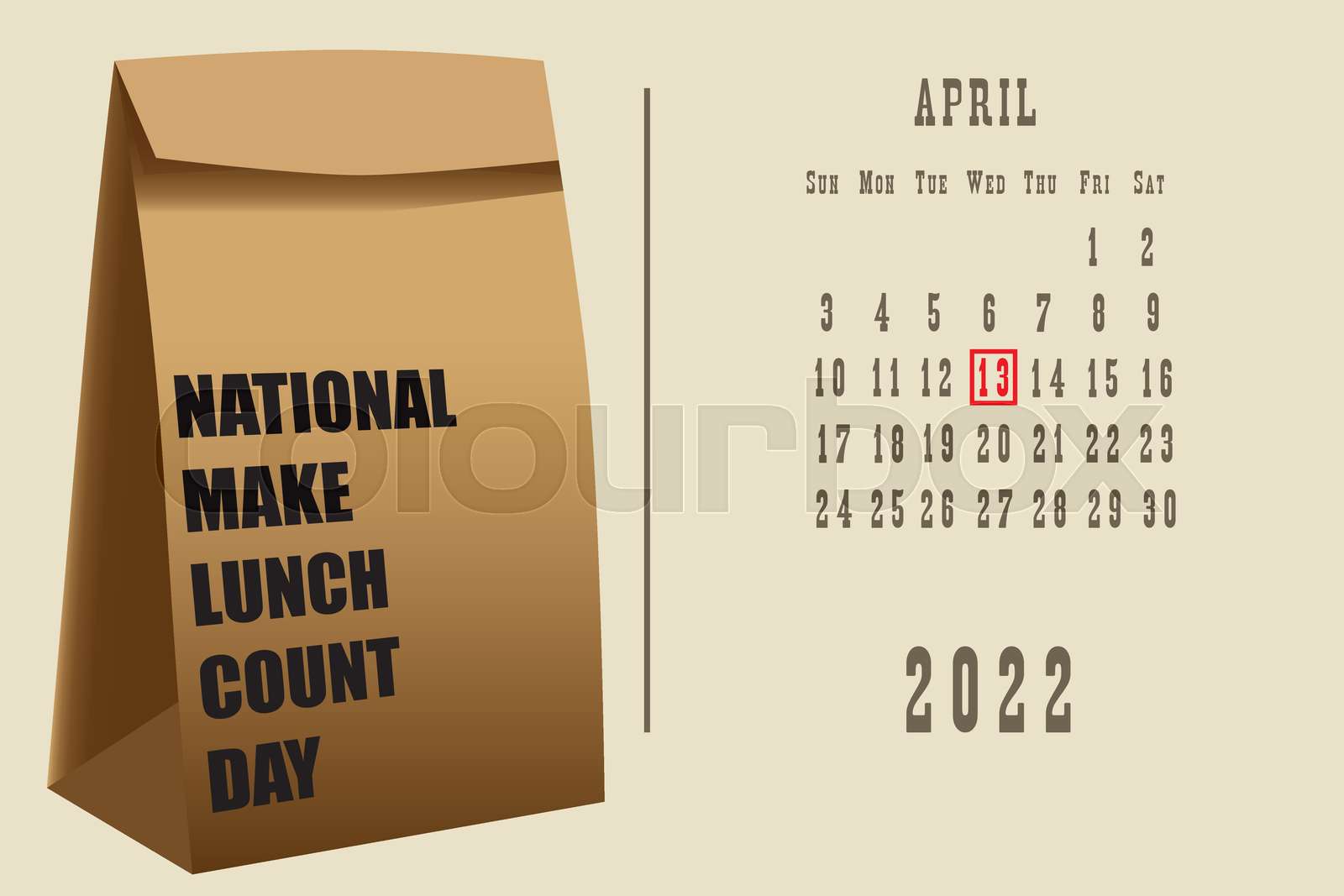 National Make Lunch Count Day | Stock vector | Colourbox