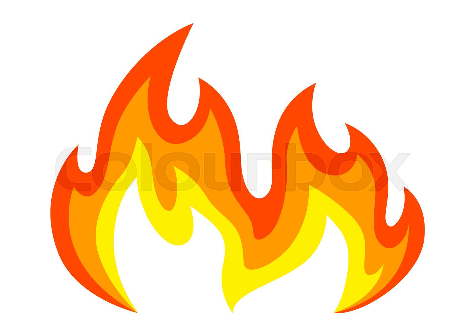 Illustration of stylized fire. Decorative element for design. | Stock ...