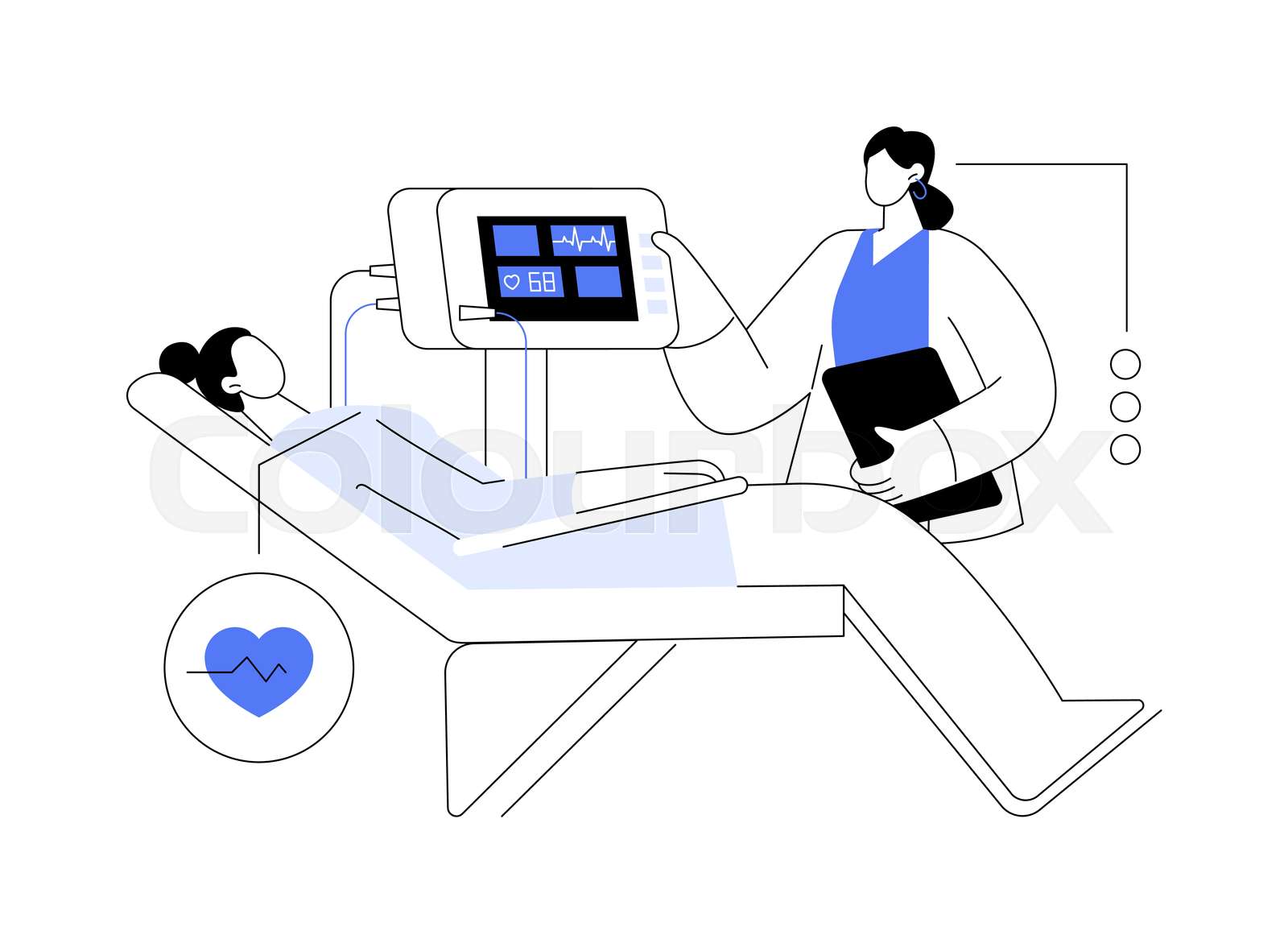 Vital signs monitoring abstract concept vector illustration. | Stock ...