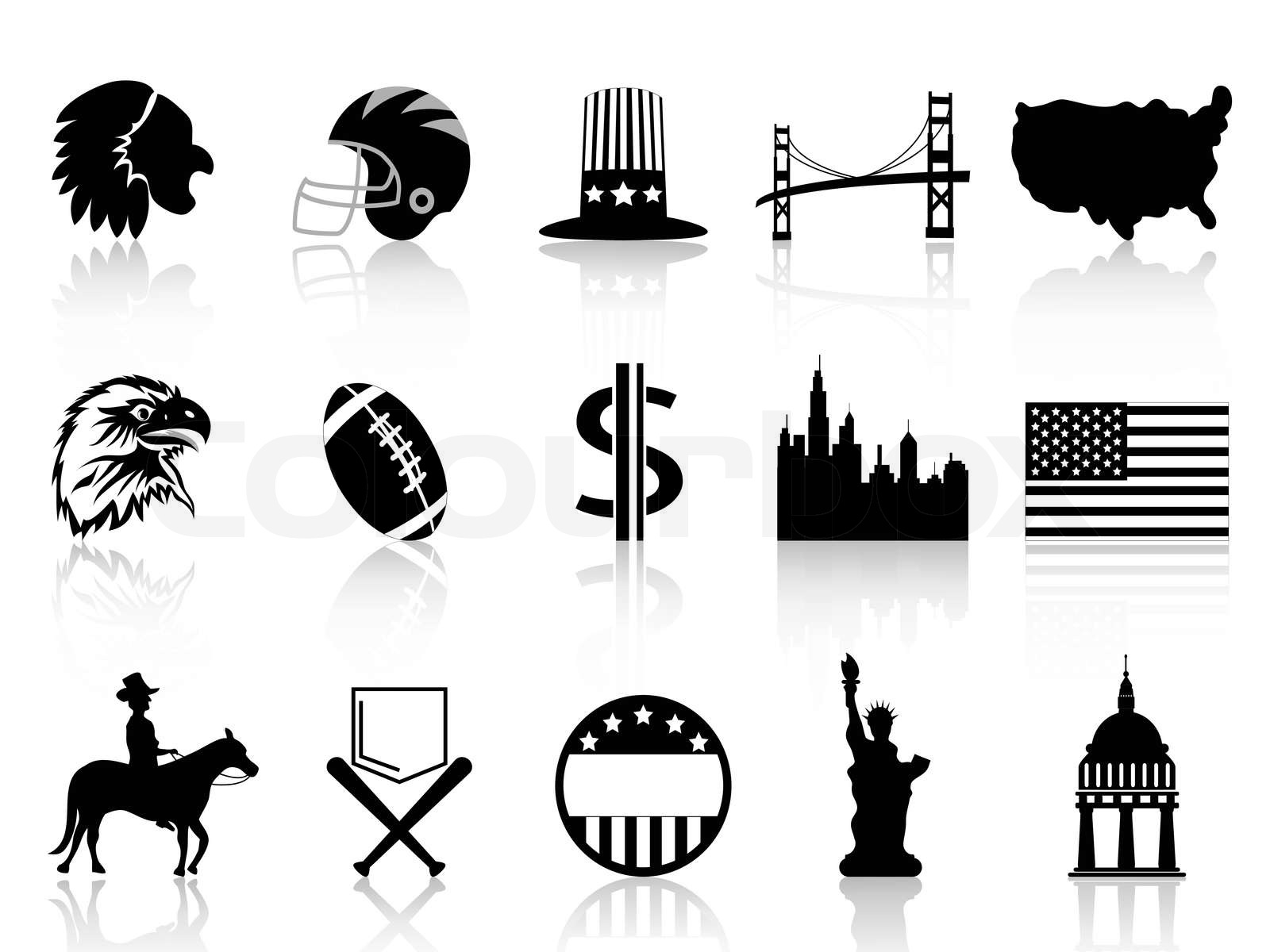 American symbol icons | Stock vector | Colourbox