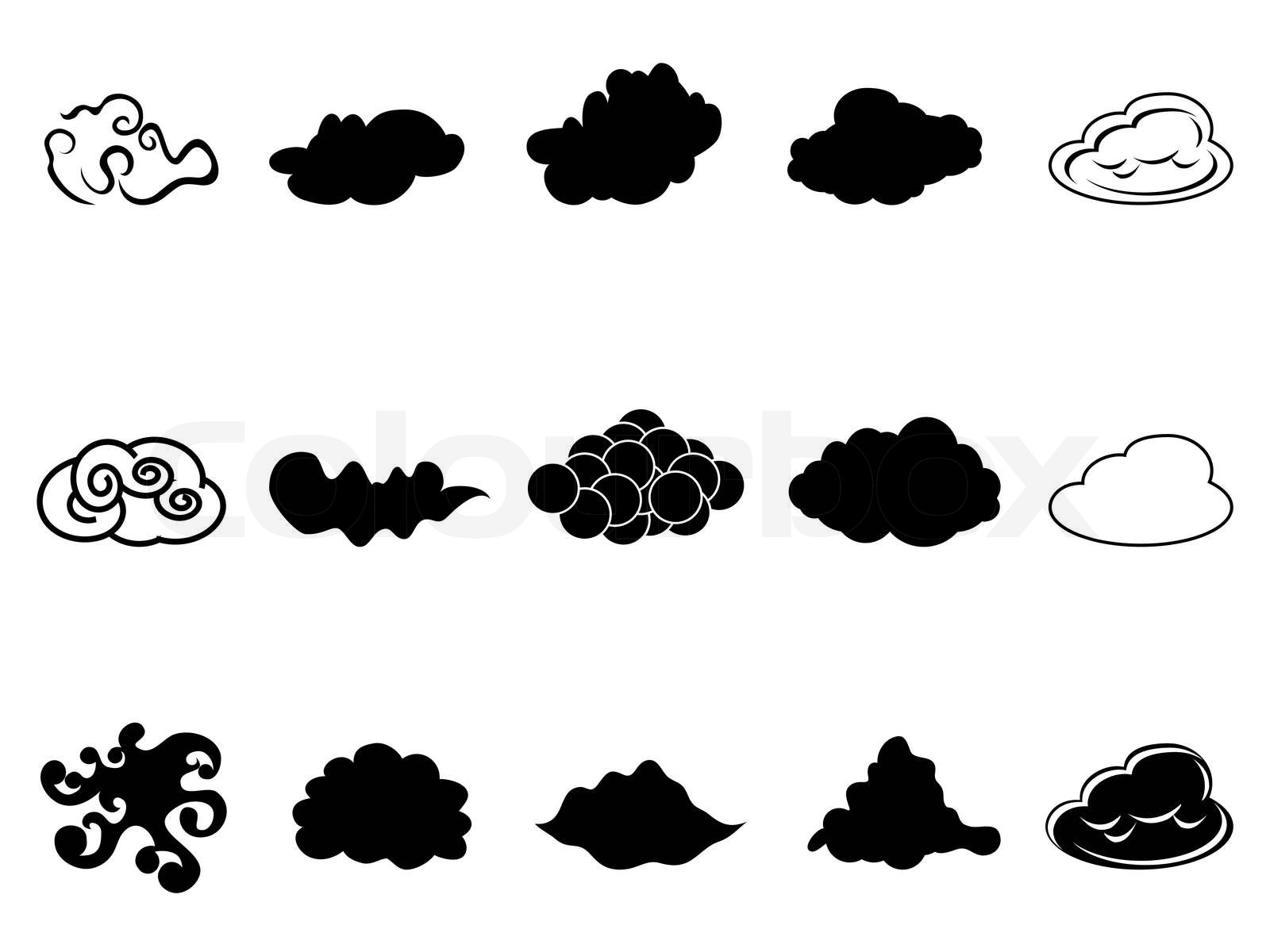 cloud symbol icons set | Stock vector | Colourbox