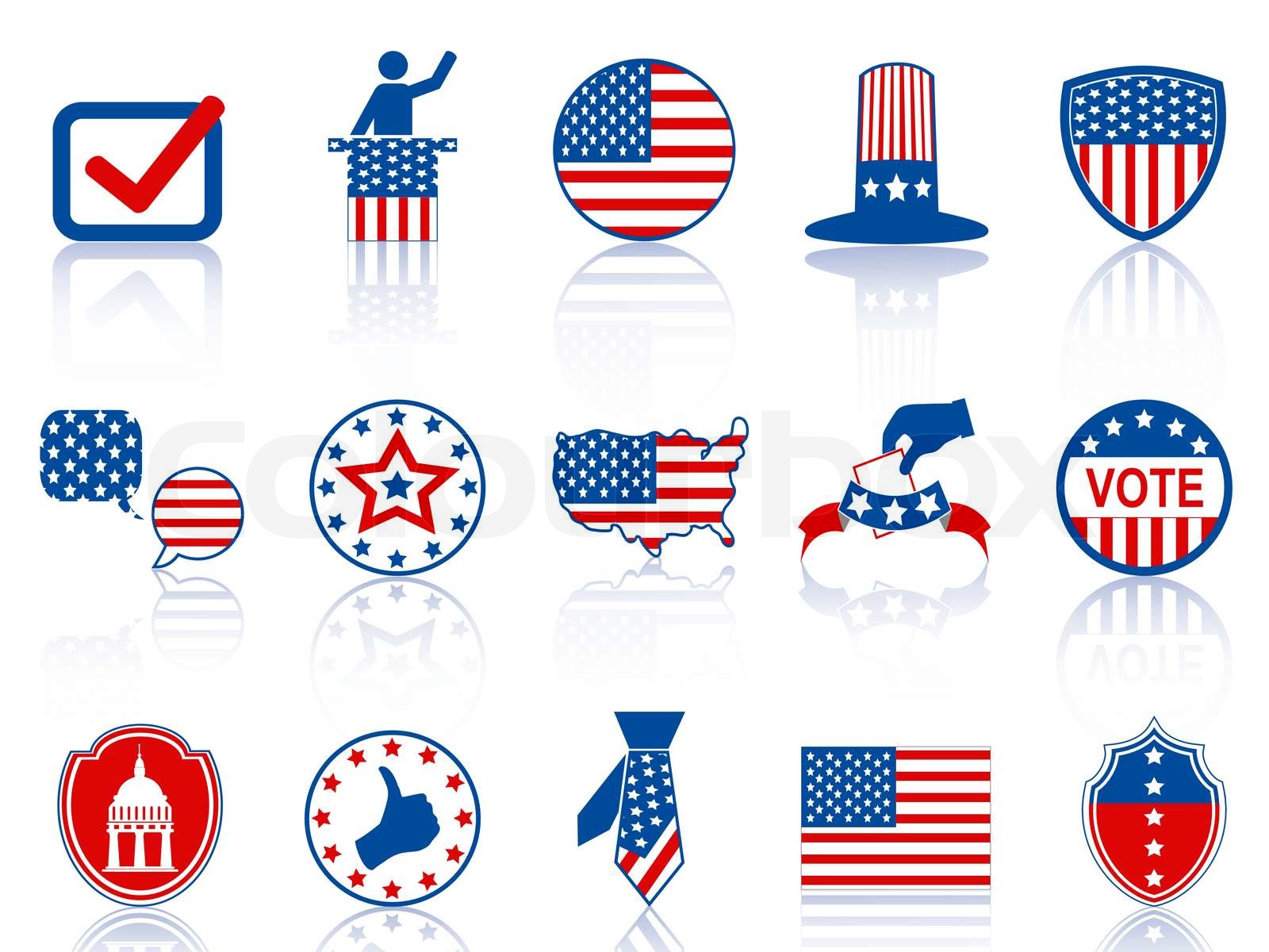 election icons and buttons | Stock vector | Colourbox