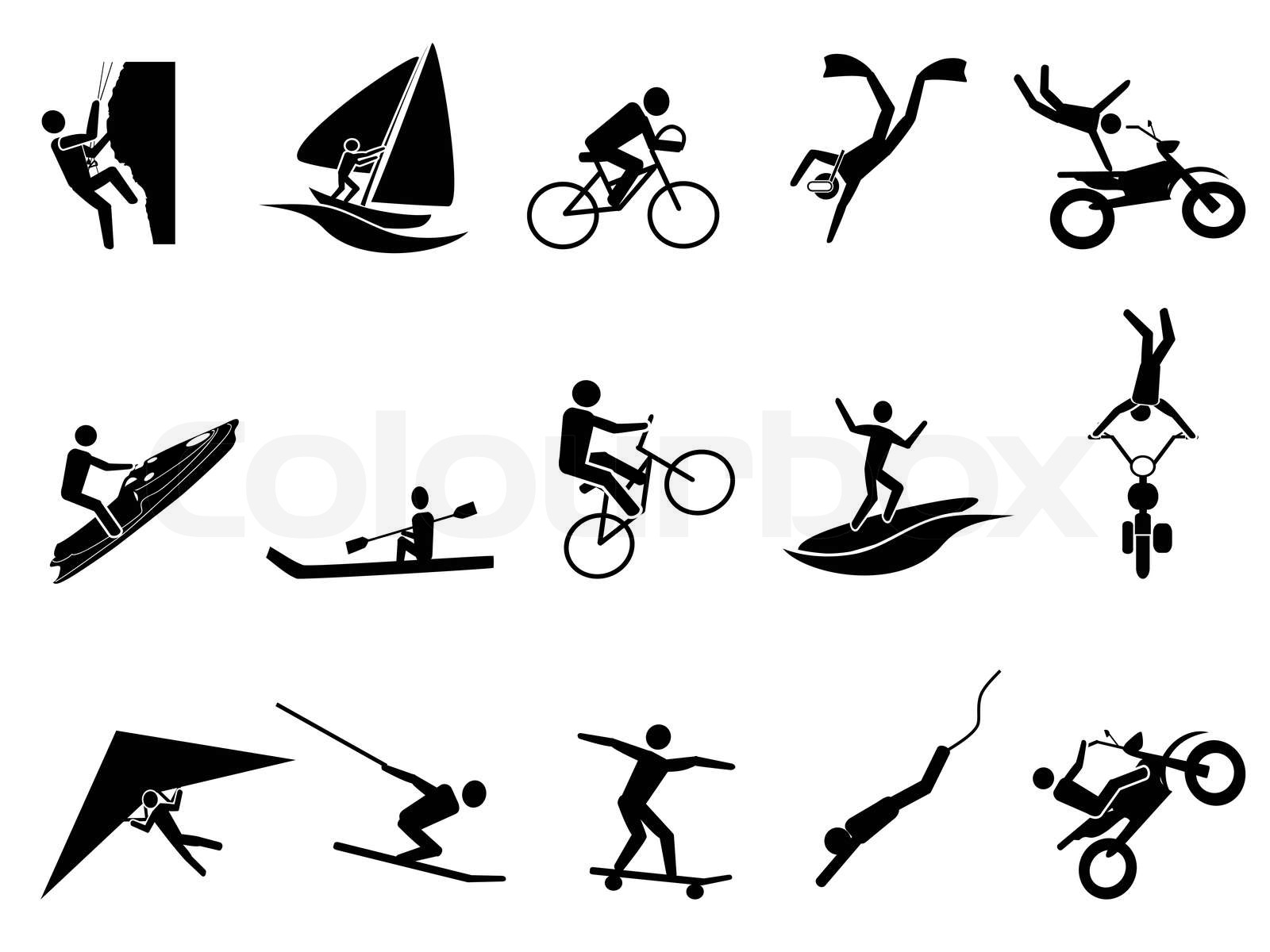 extreme sports icon set | Stock vector | Colourbox