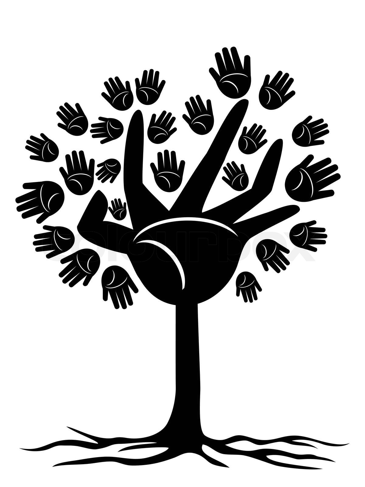 Hands tree | Stock vector | Colourbox
