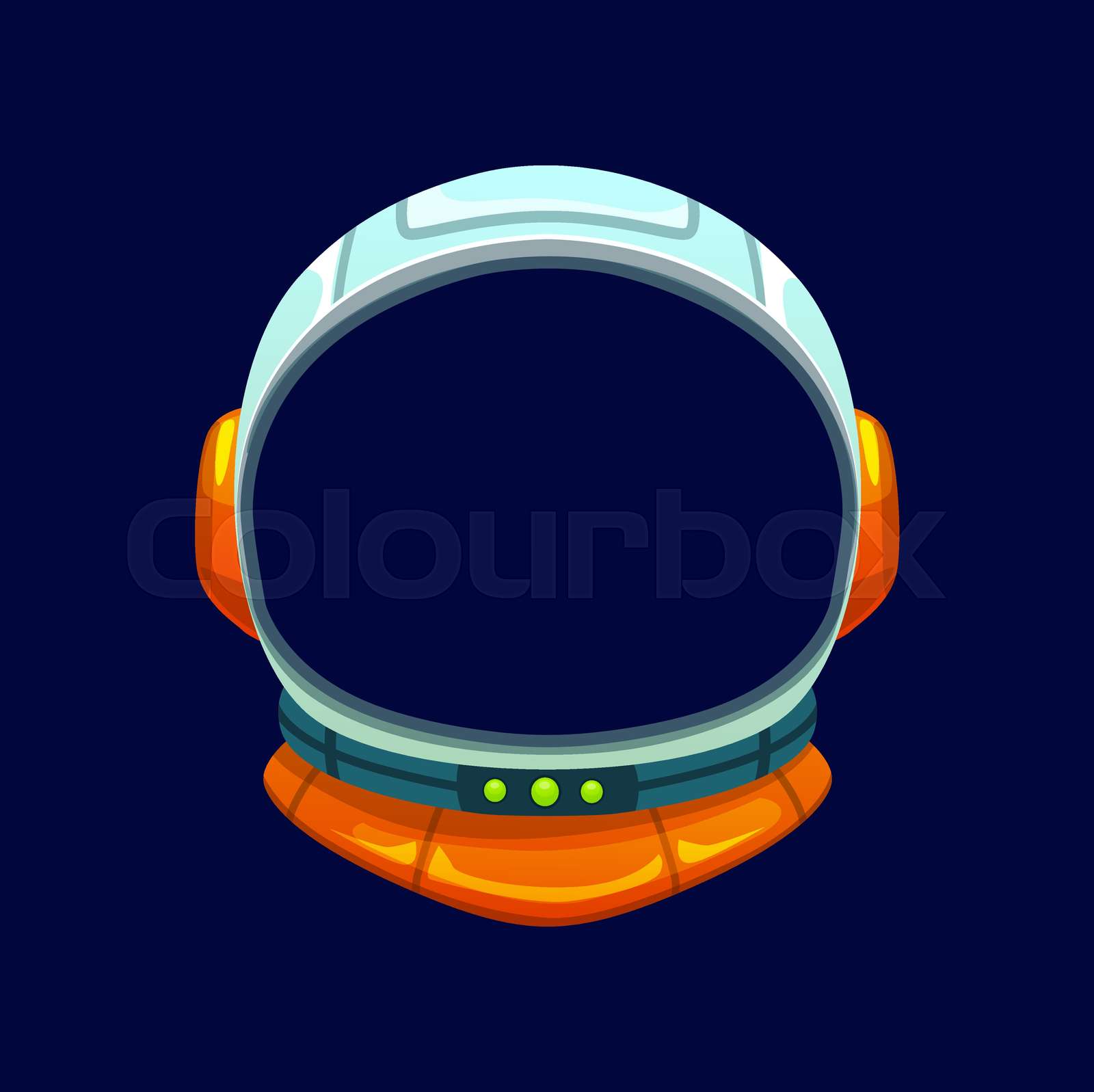 Kids astronaut space helmet for photo booth | Stock vector | Colourbox