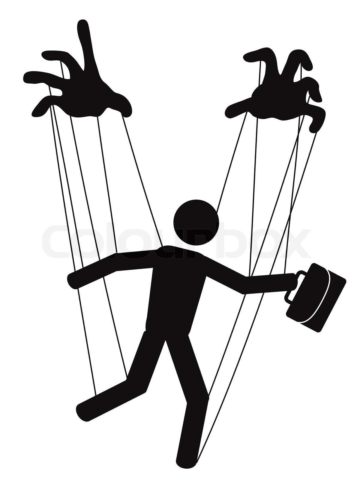 businessman puppet | Stock vector | Colourbox
