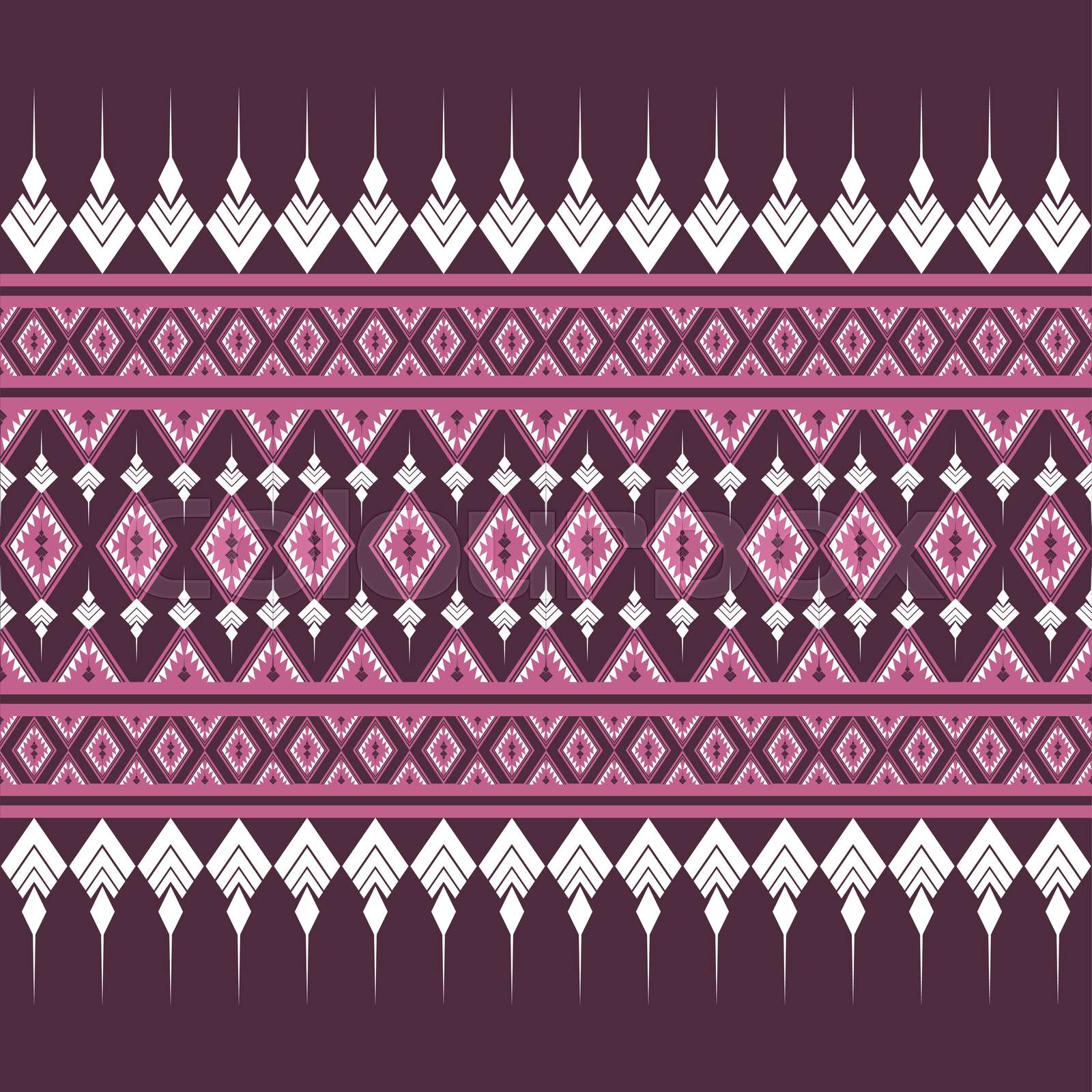 Thai silk fabric vector pattern | Stock vector | Colourbox