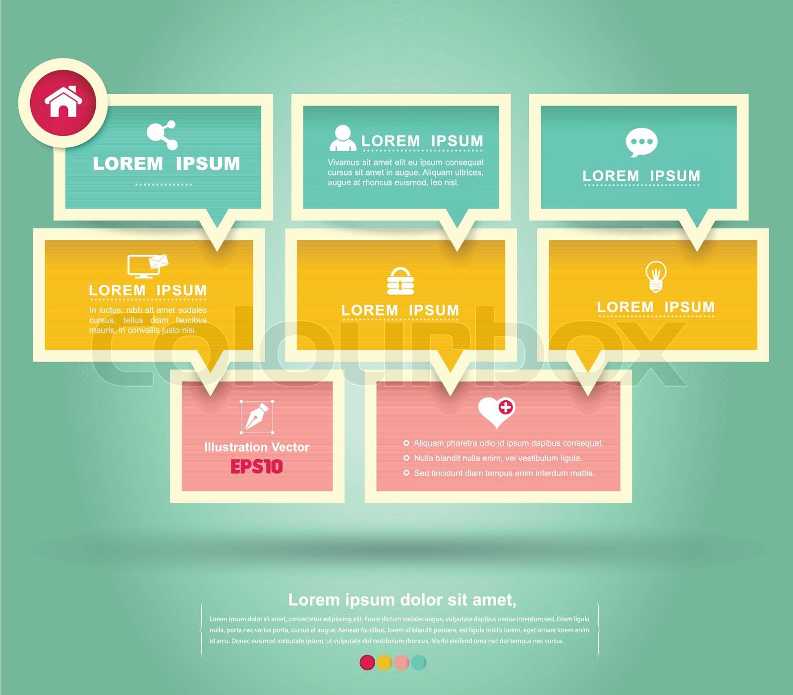 Vector mini infographic / loop business report or plan / modern ...